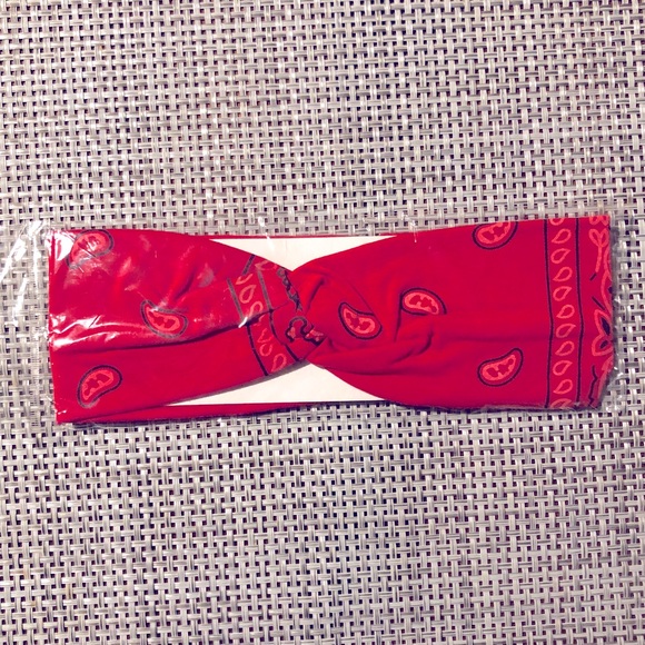 Other | Red Bandana Headband | Poshmark